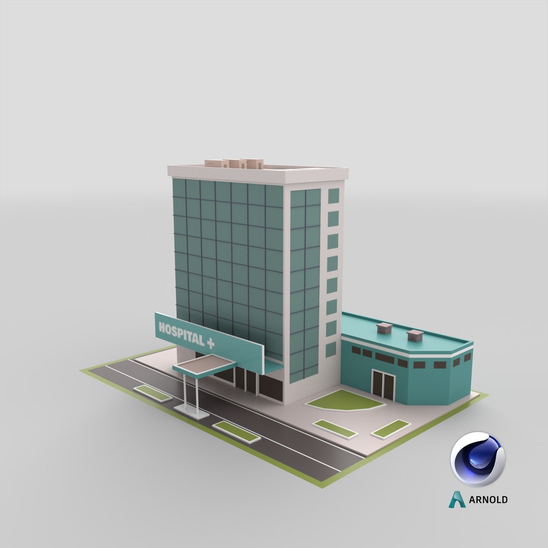 3D Hospital Building 1 - TurboSquid 1997883