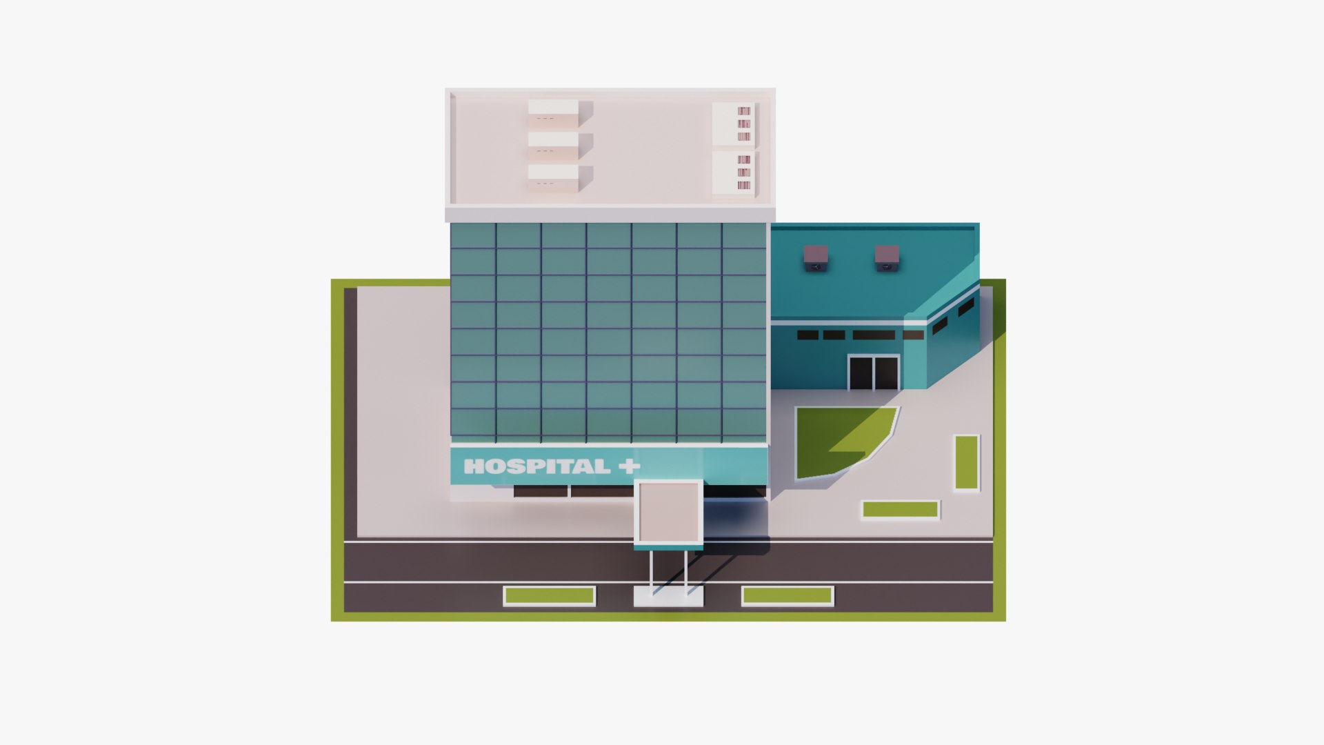 3D Hospital Building 1 - TurboSquid 1997883