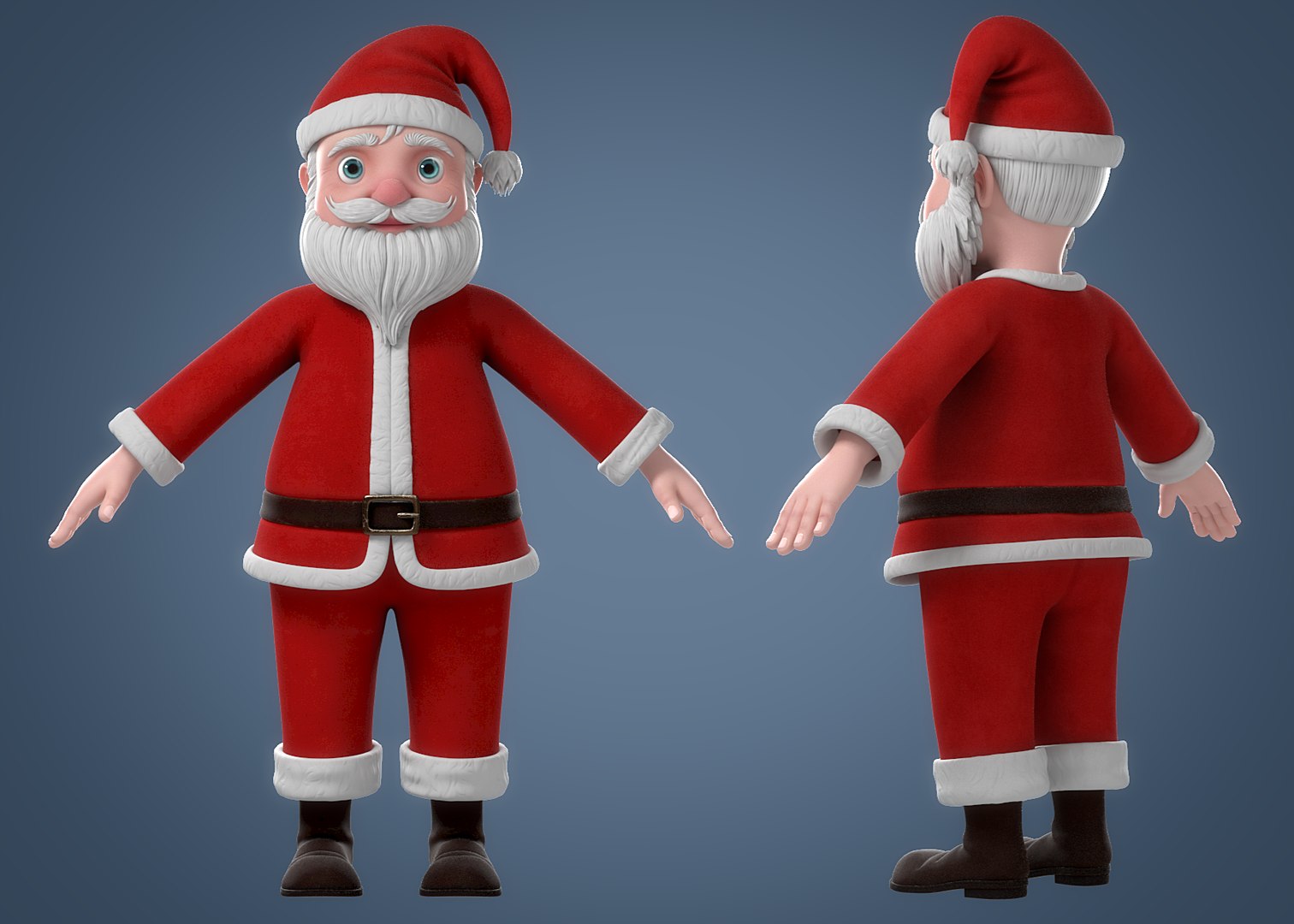 3D cartoon santa claus rigged character model - TurboSquid 1337812