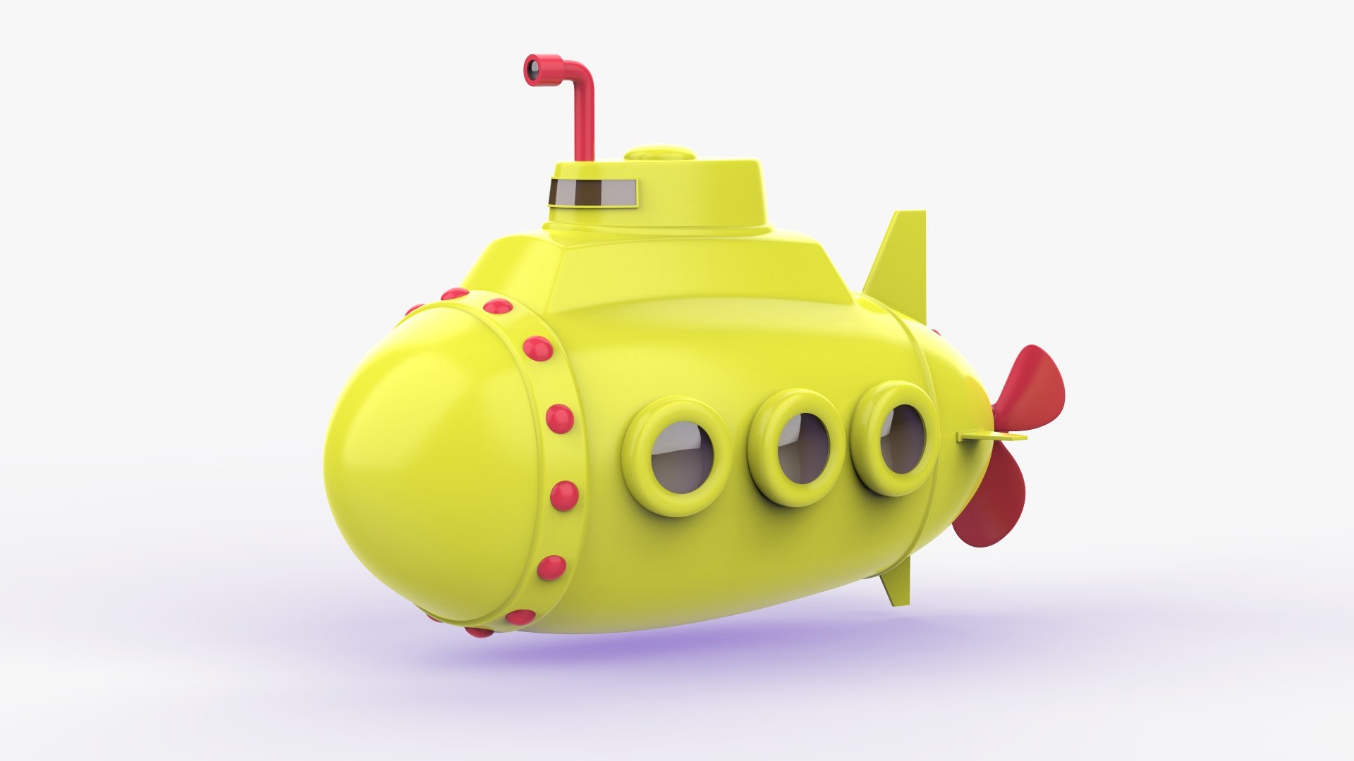 Cartoon Submarine 3D - TurboSquid 1990062