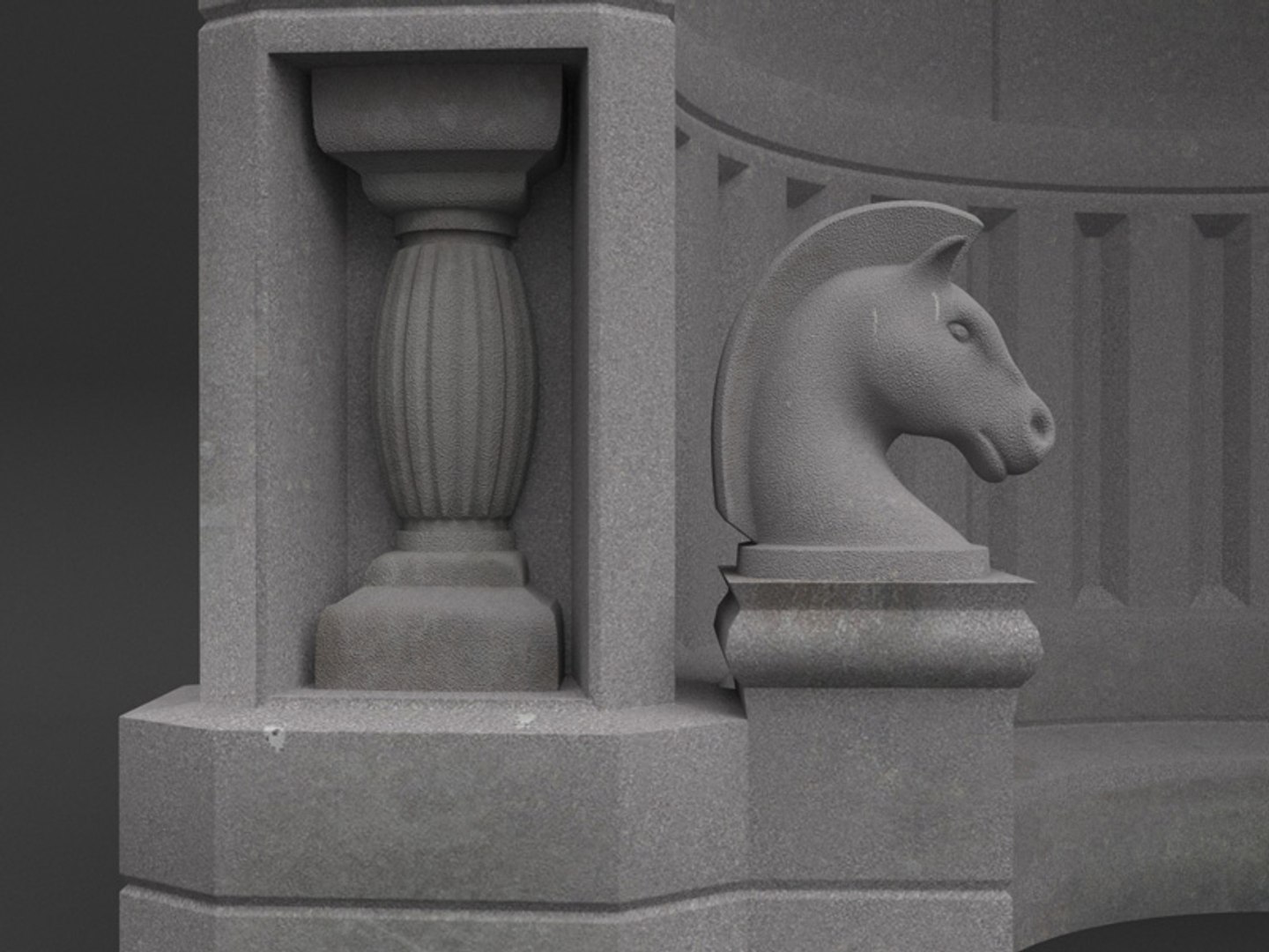 Stone Alcove 3d Max
