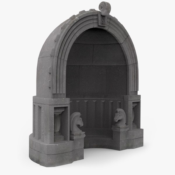 stone alcove 3d max