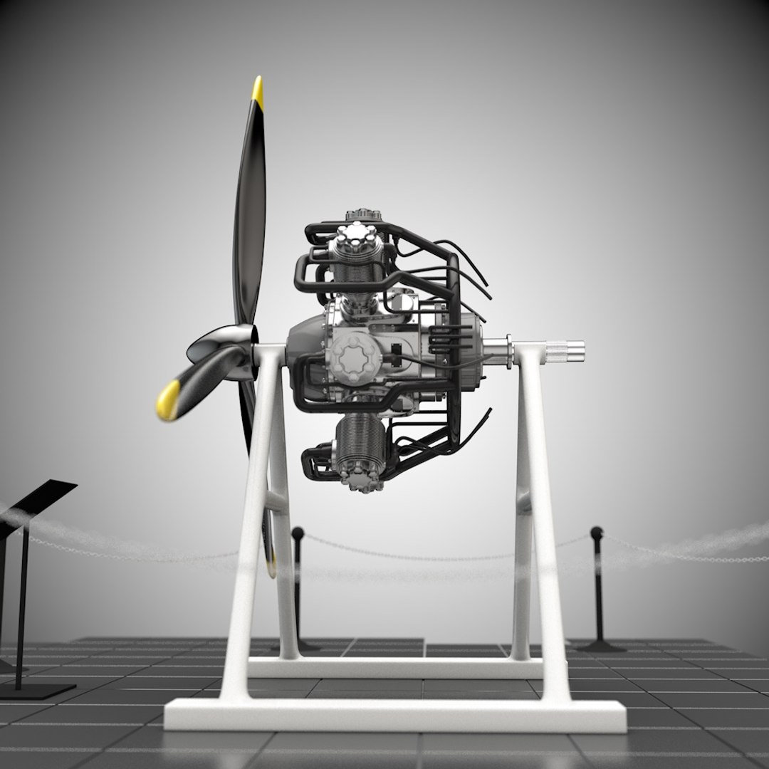 Radial Engine 3d C4d