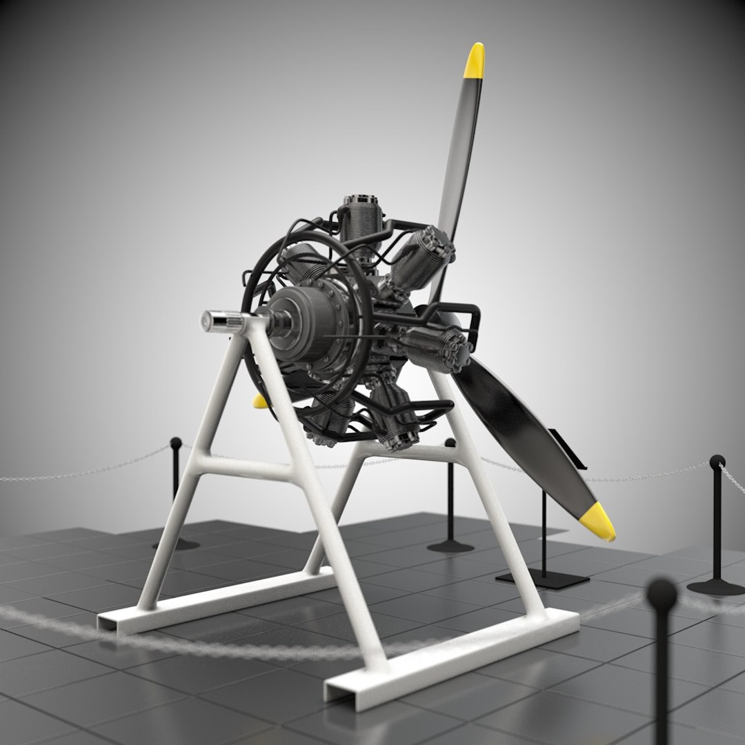 Radial Engine 3d C4d