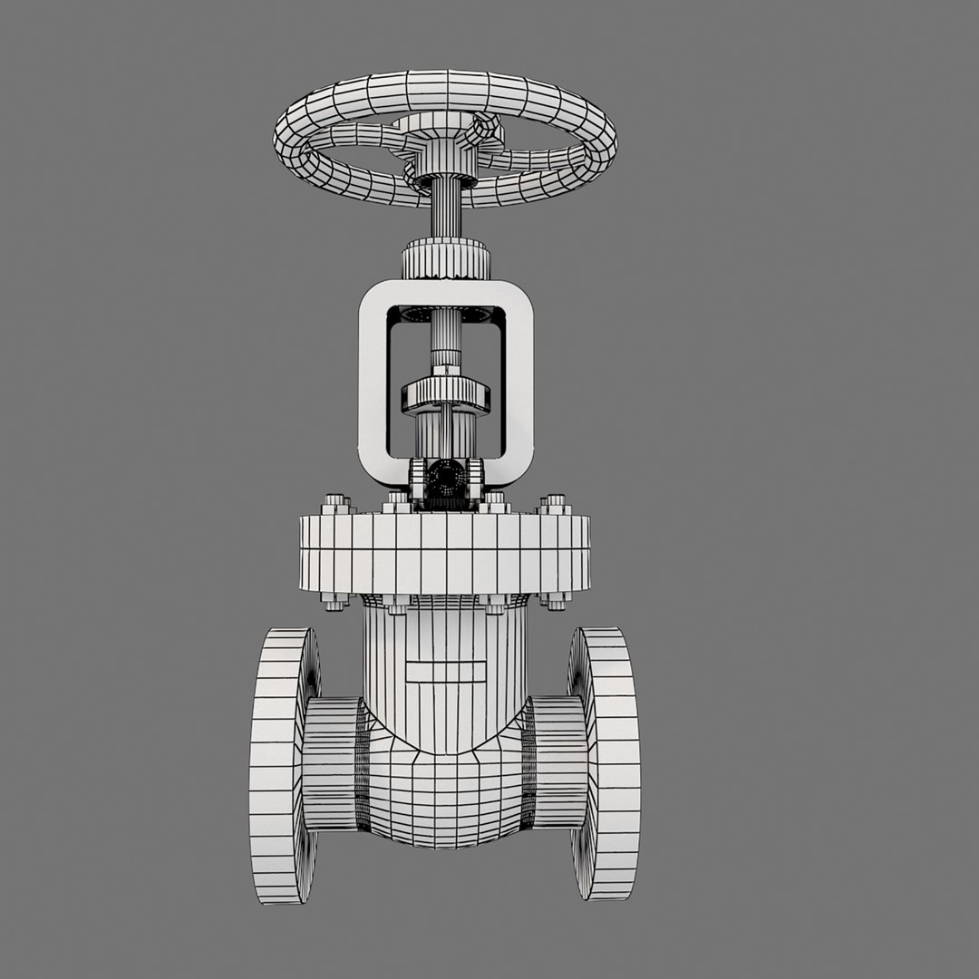 Gate Valve 3D Model - TurboSquid 1830966