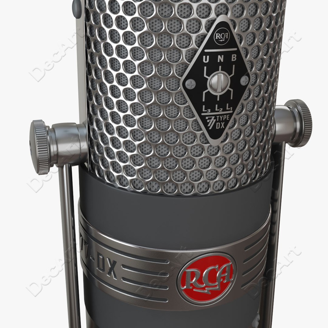 3d Model Rca 77-dx Microphone