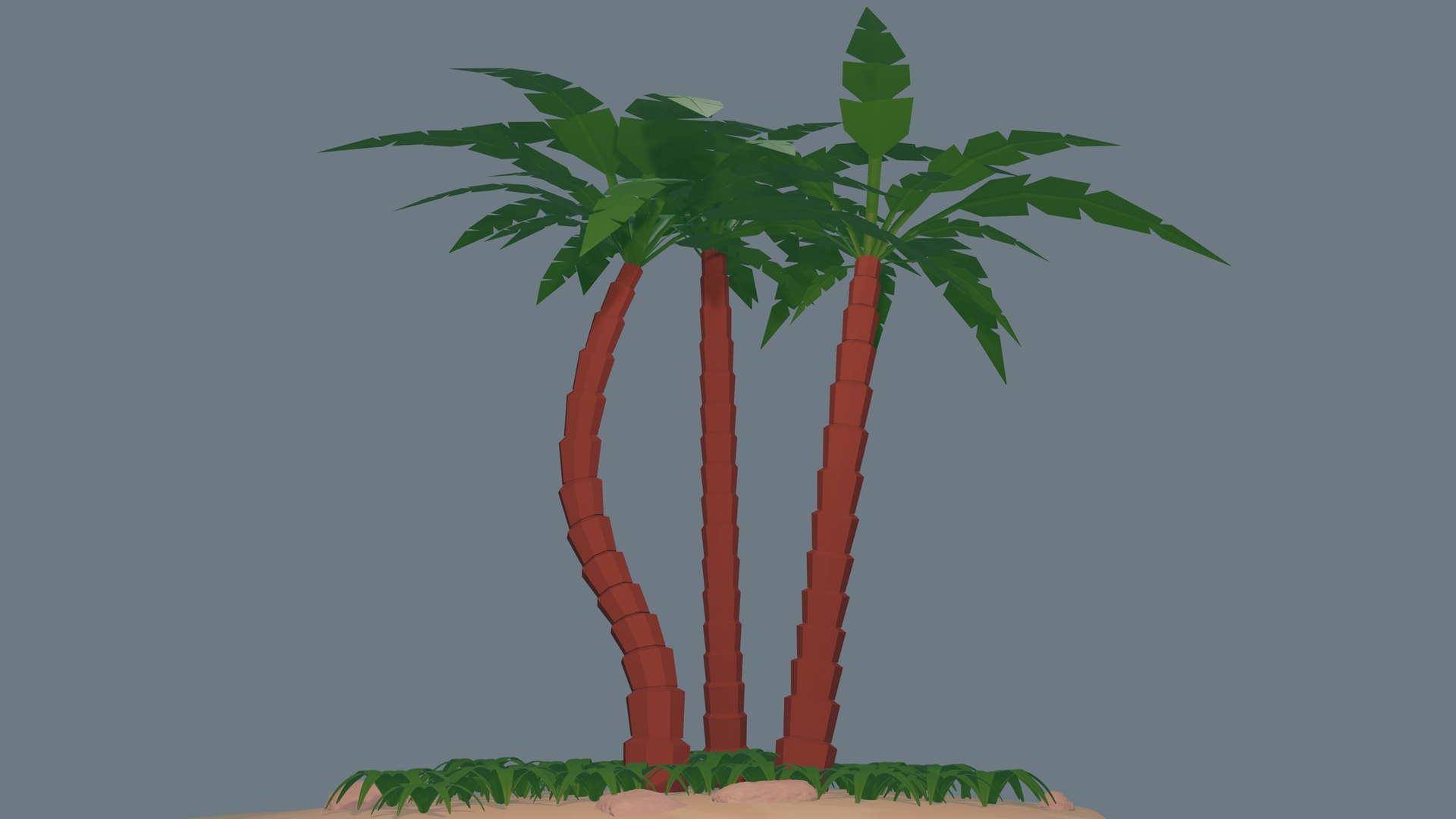 3D Palm Trees On Desert Island Model - TurboSquid 1973450