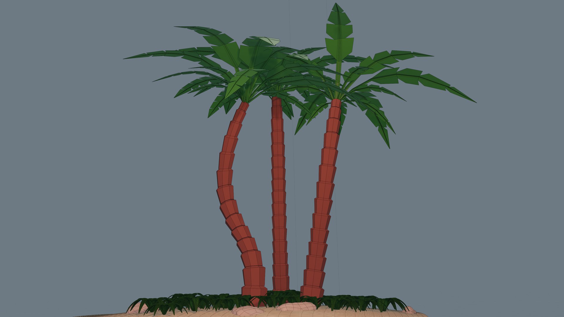 3D Palm Trees On Desert Island Model - TurboSquid 1973450