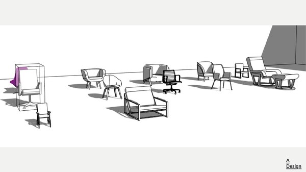 modelo 3d Seats - Pack of revit families - TurboSquid 2017081