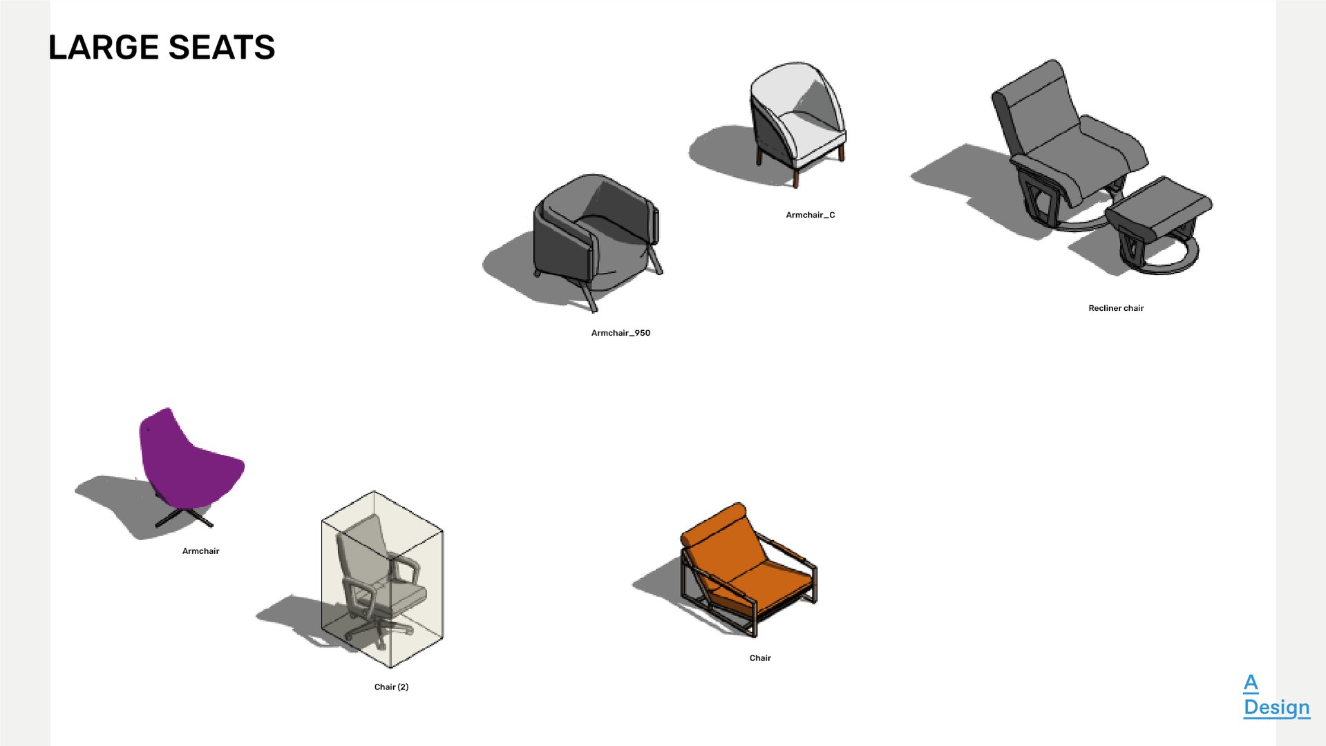 3D Seats - Pack of revit families - TurboSquid 2017081