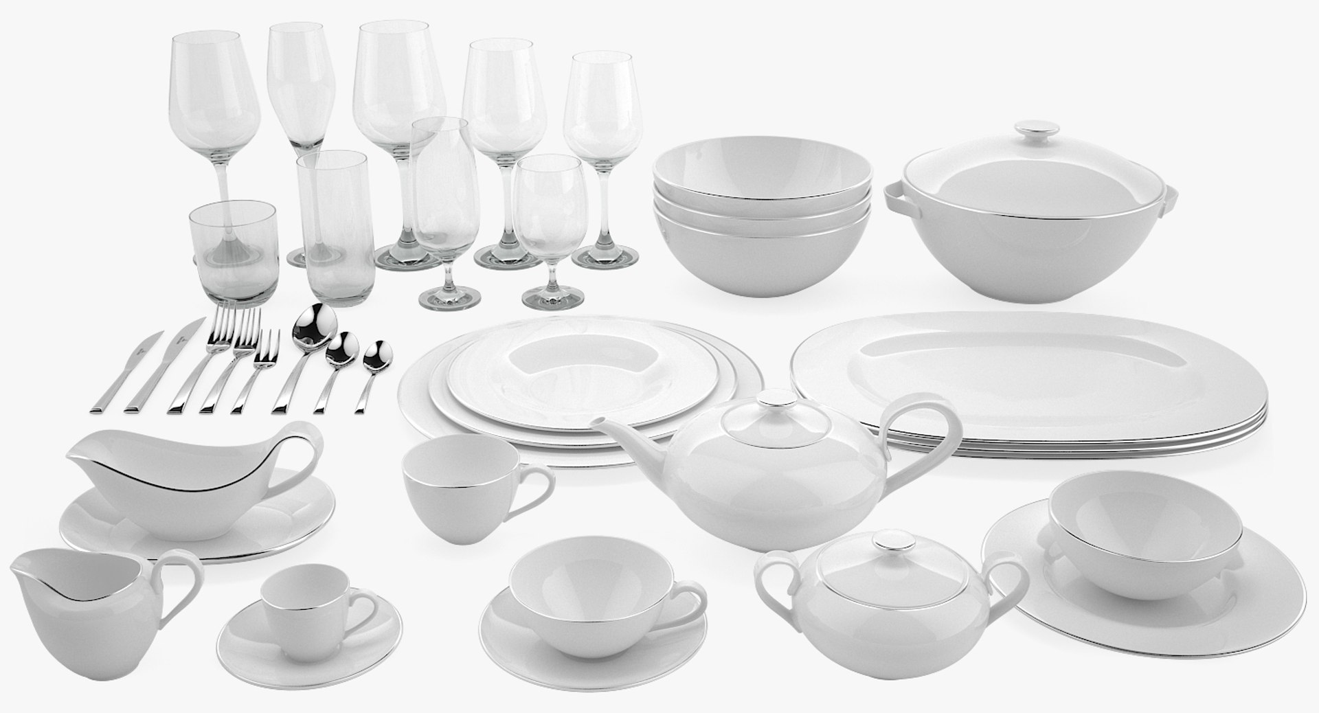 3D Model Anmut Platinum Villeroy - TurboSquid 1290925