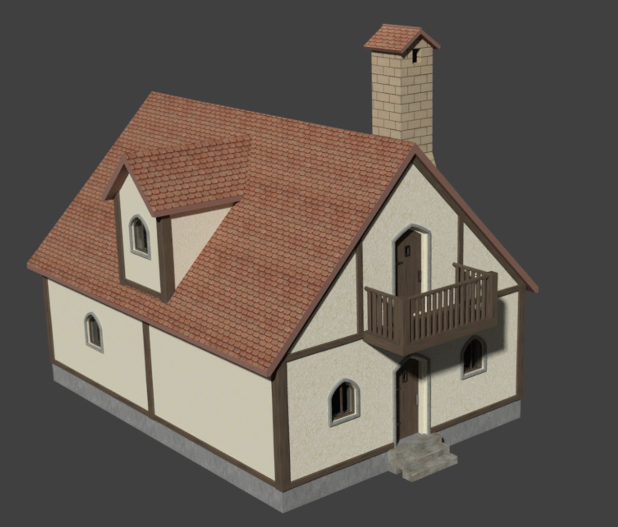 3D Medieval House Model - TurboSquid 1501032