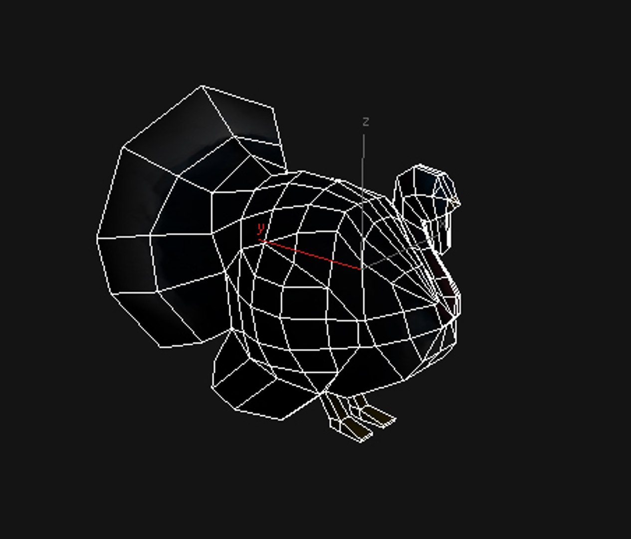 turkey polys 3d model