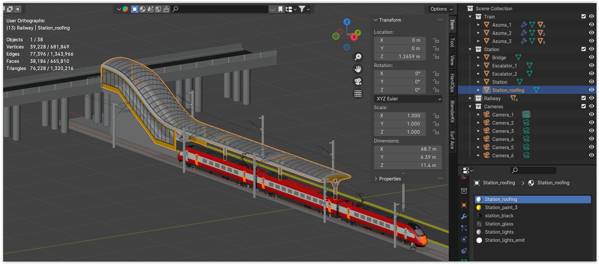 Station With Azuma Train III 3D Model - TurboSquid 2391615