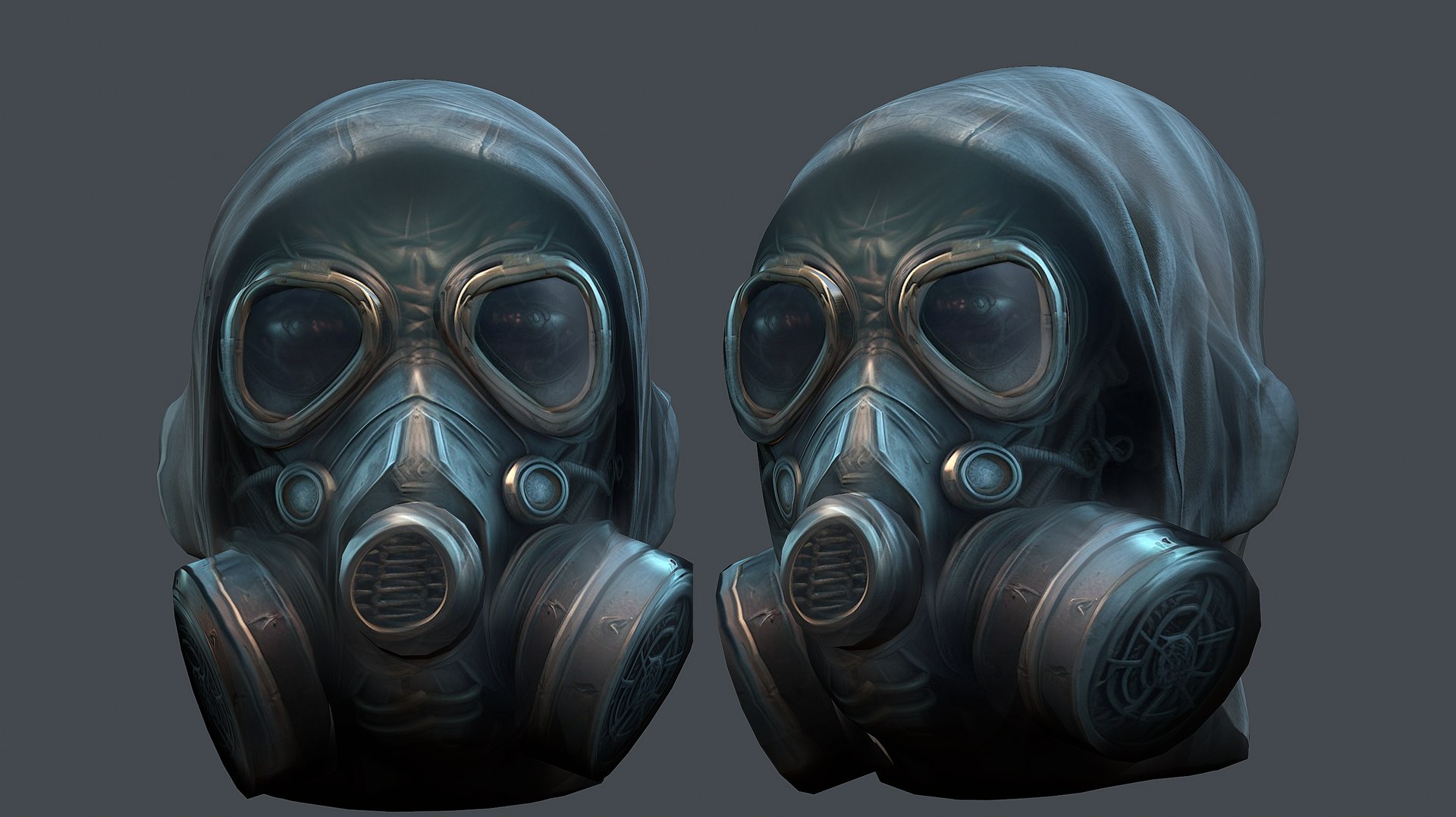 Gas Mask Helmet 3d Model Military Combat Fantasy Cyborg Space 3D Model ...
