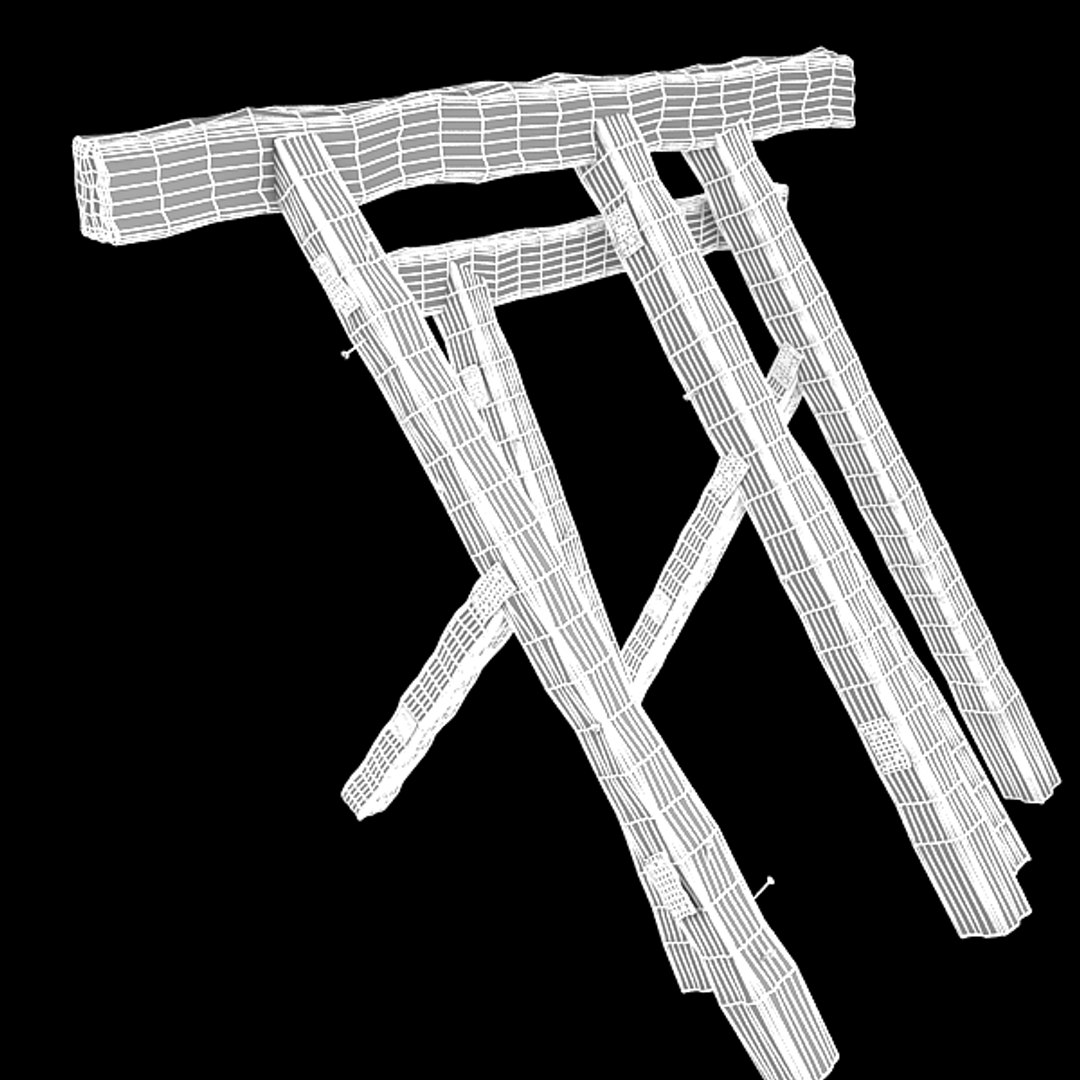 3ds max wooden wood beams