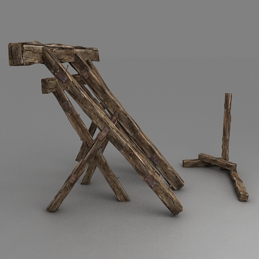 3ds max wooden wood beams