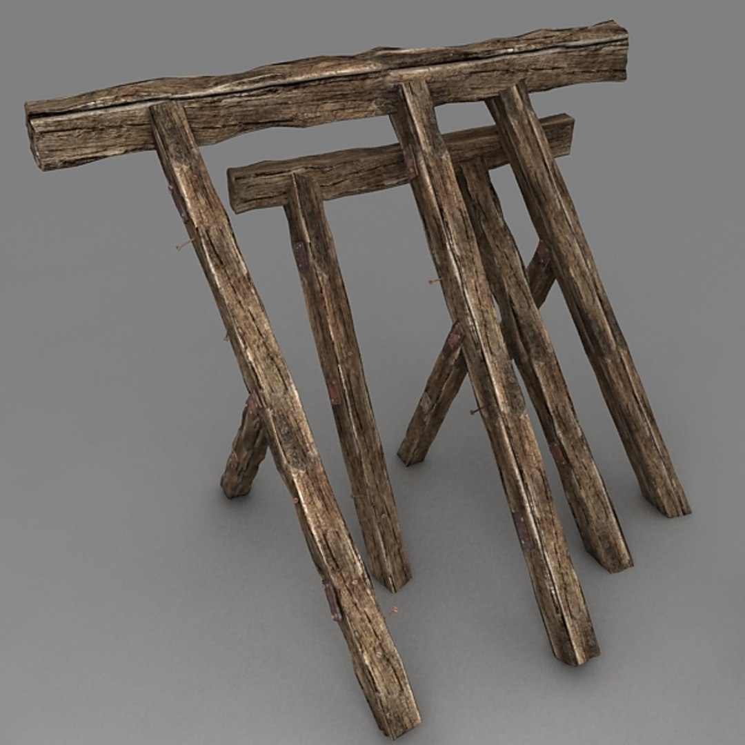 3ds max wooden wood beams
