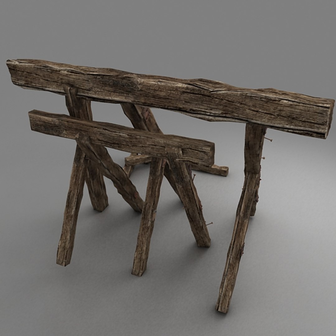 3ds max wooden wood beams