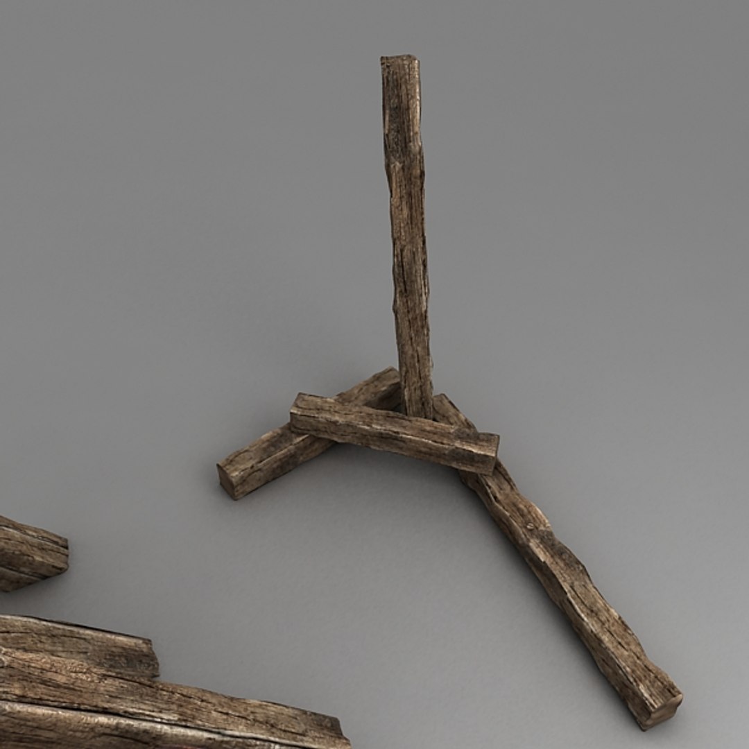 3ds max wooden wood beams