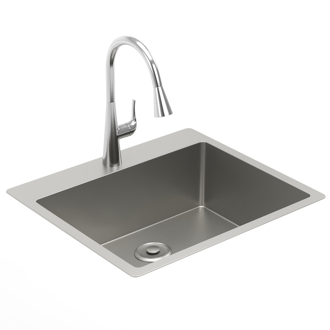 ELKAY ECTSR25229TFGB- Kitchen Sink 3D Model - TurboSquid 2032631