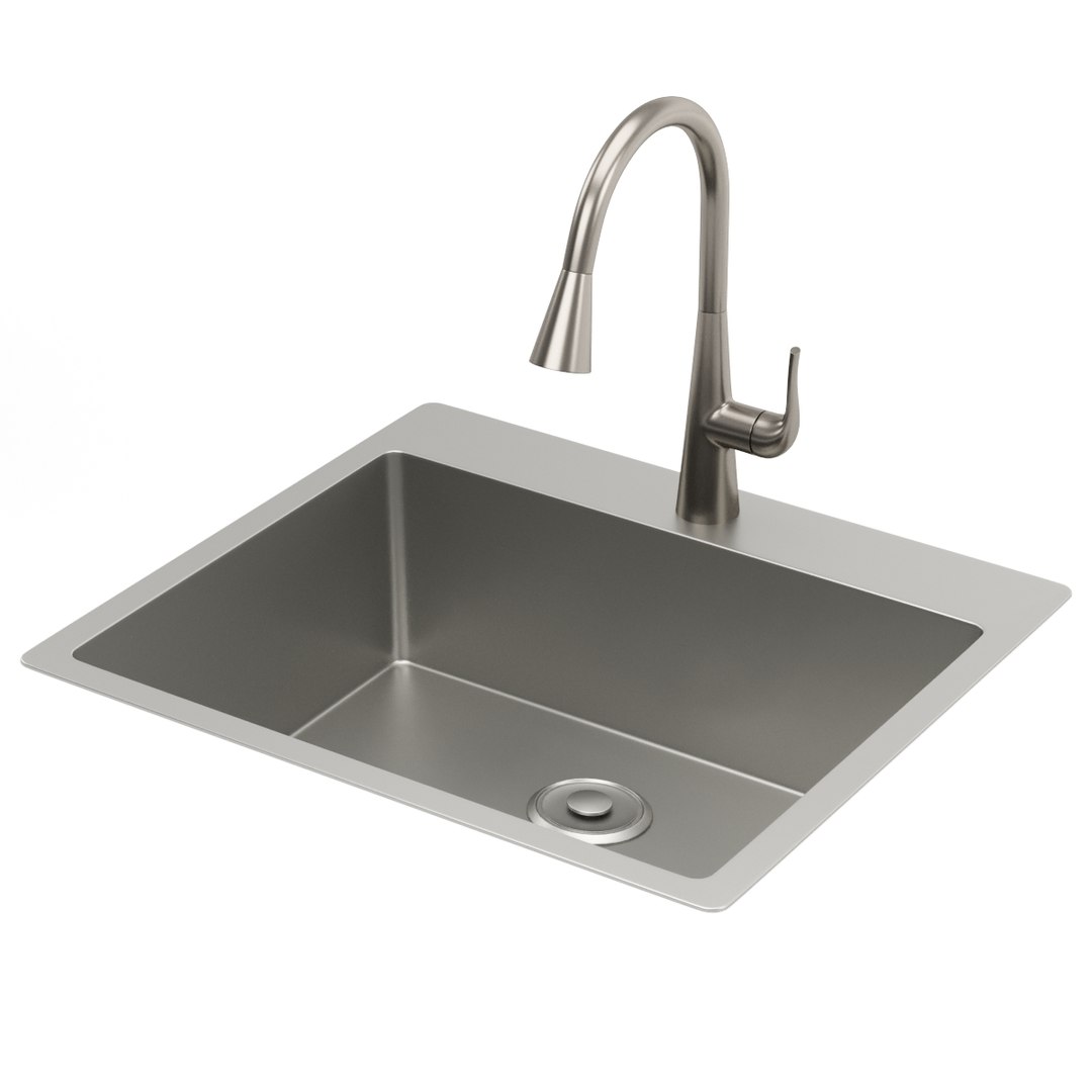 ELKAY ECTSR25229TFGB- Kitchen Sink 3D Model - TurboSquid 2032631