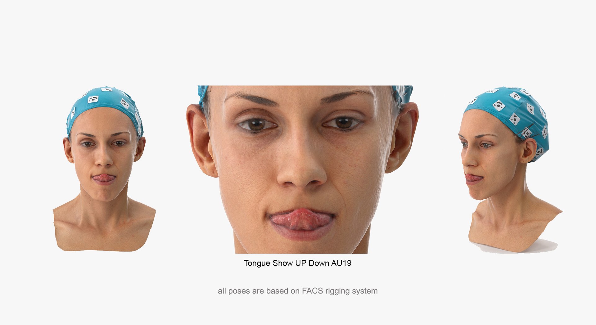 Athena Clean Scans Tongue Movement Set - 5 poses Collection model ...