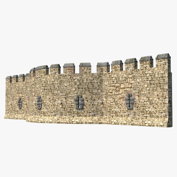 Medieval castle stone wall 3D model - TurboSquid 1474116
