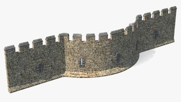 modelo 3d Muro de piedra del castillo medieval - TurboSquid 1474116