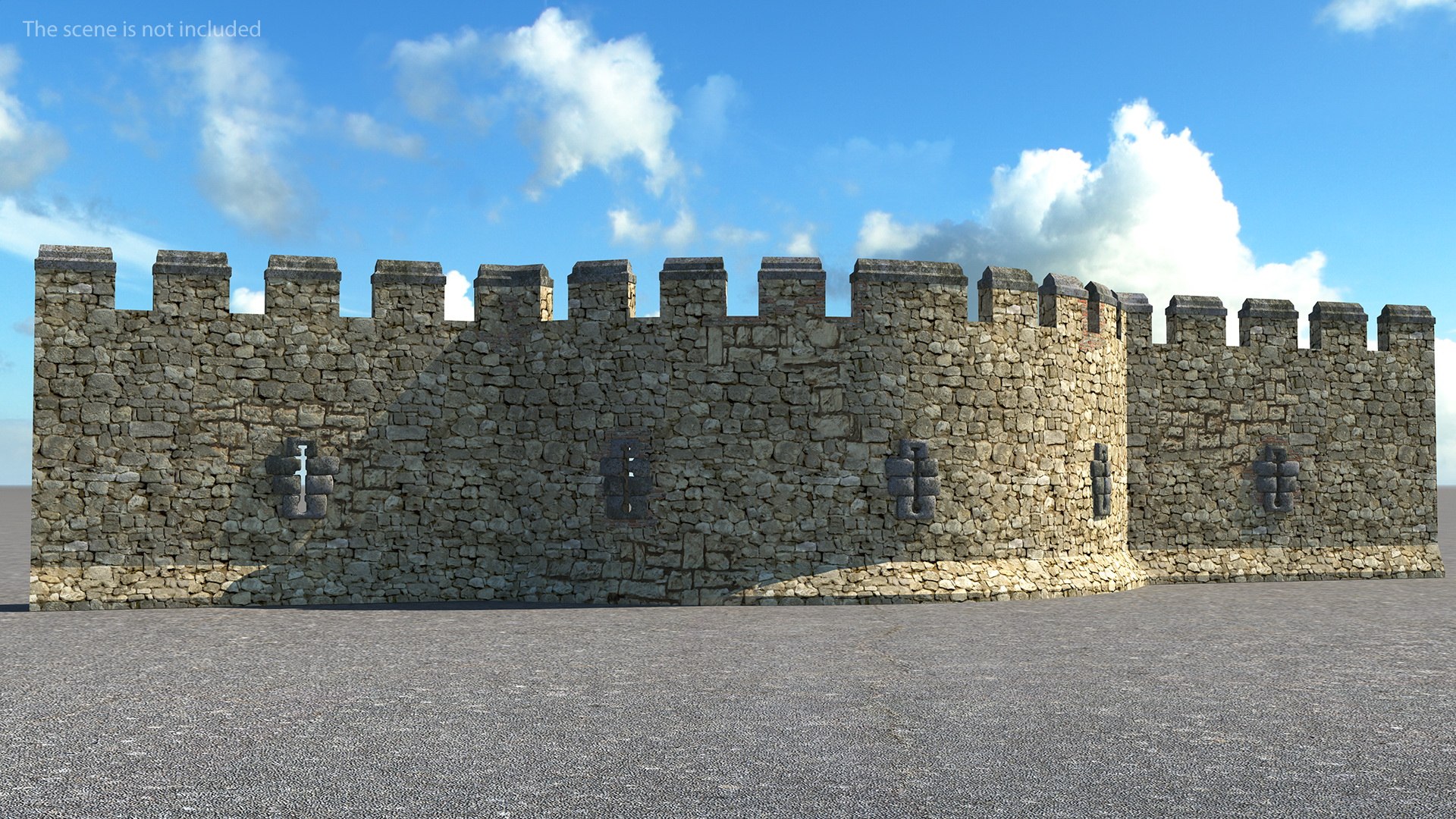 Medieval Castle Stone Wall 3D Model - TurboSquid 1474116