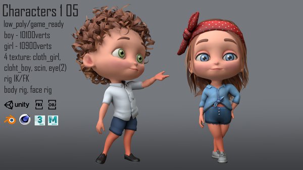 Blender Girl Models | TurboSquid