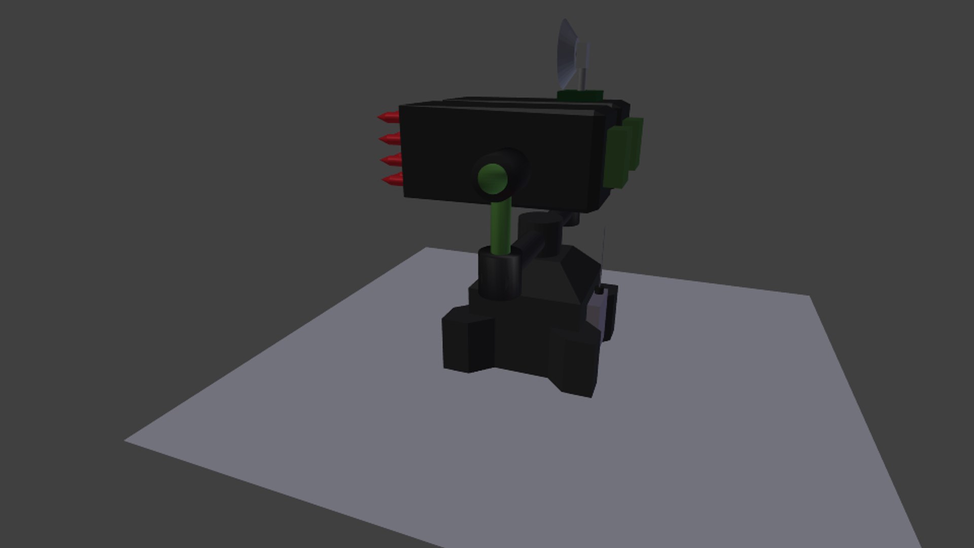 3d Sam Missile Turret Model