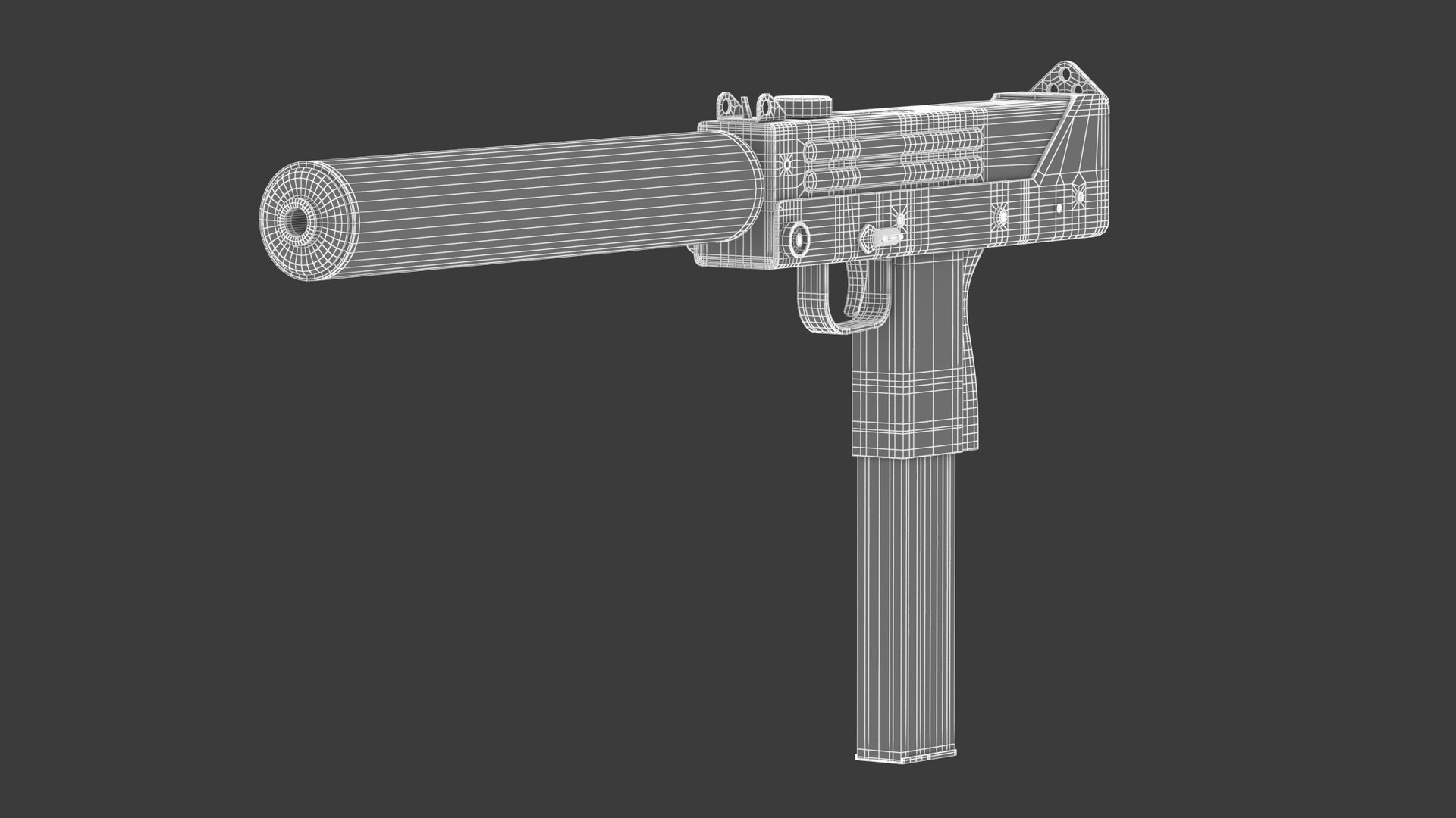 3D MAC-11 Machine Pistol - TurboSquid 2032925