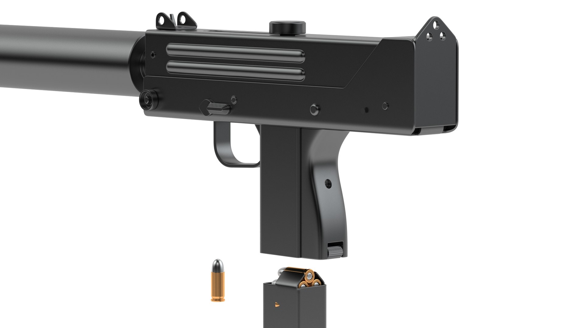 3D MAC-11 Machine Pistol - TurboSquid 2032925