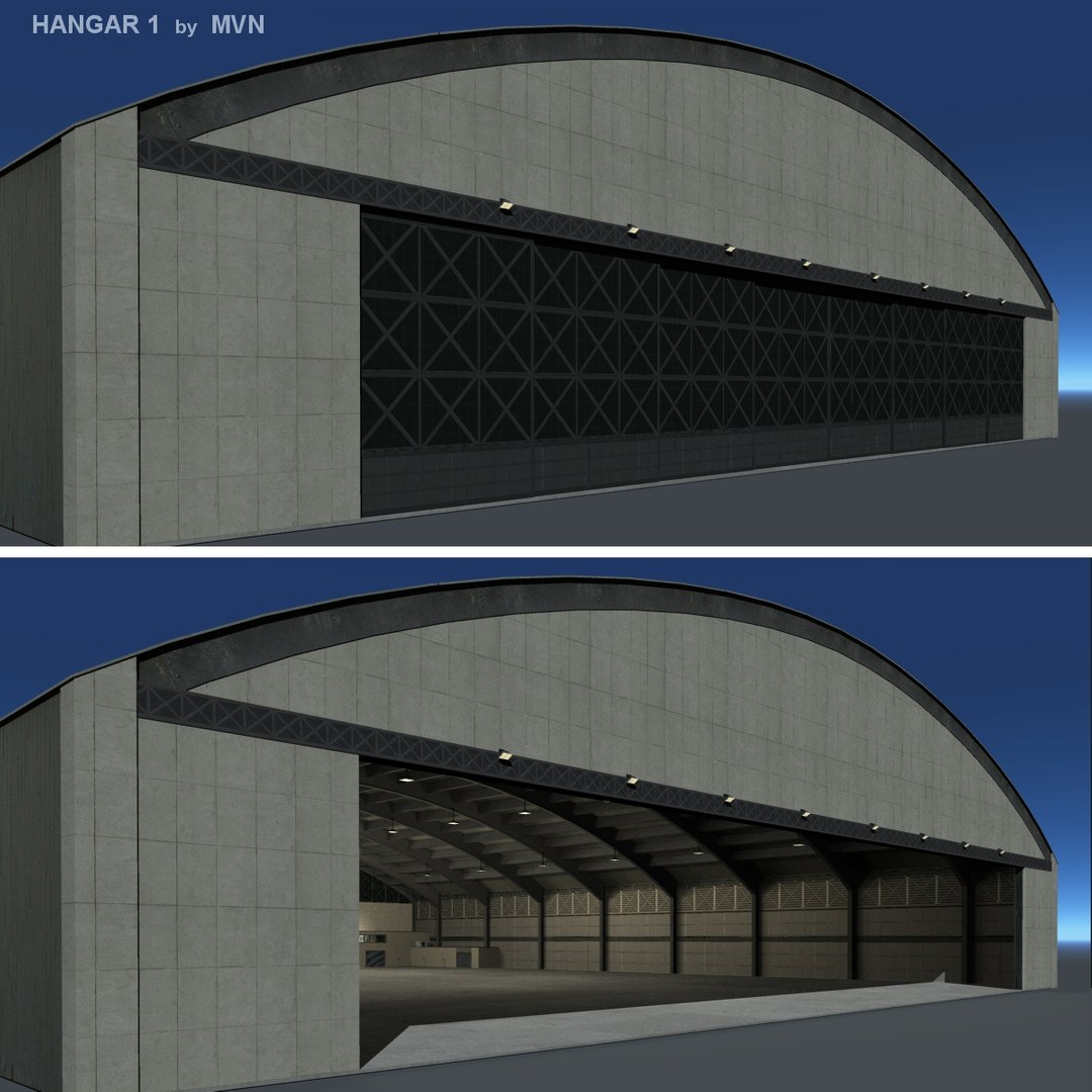 3d Large Hangar Model