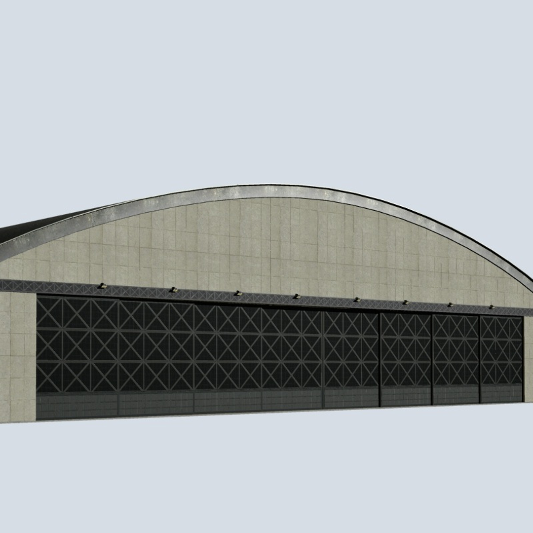 3d large hangar model
