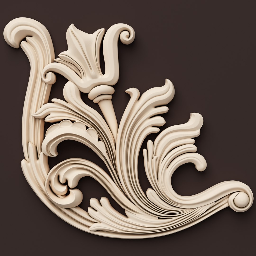 3d Model Classical Ornamental Interior Wall