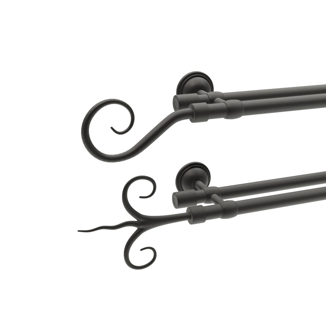 Blender 2 Curtain Rods