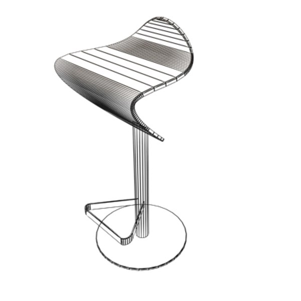 free bar stool 3d model