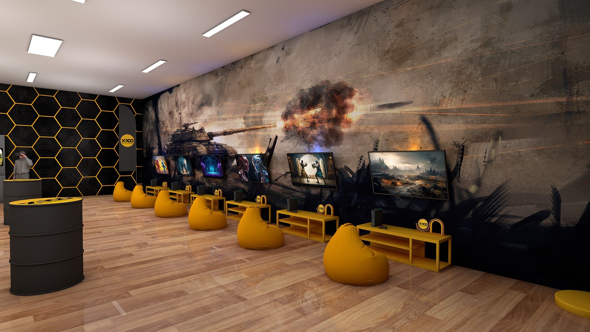 3D Gaming Cafe Model - TurboSquid 2198583