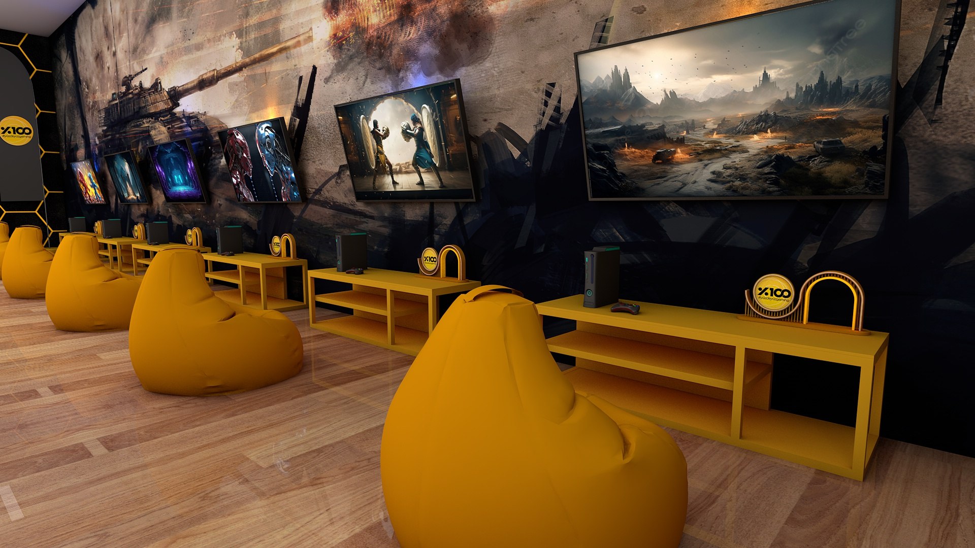 3D Gaming Cafe Model - TurboSquid 2198583
