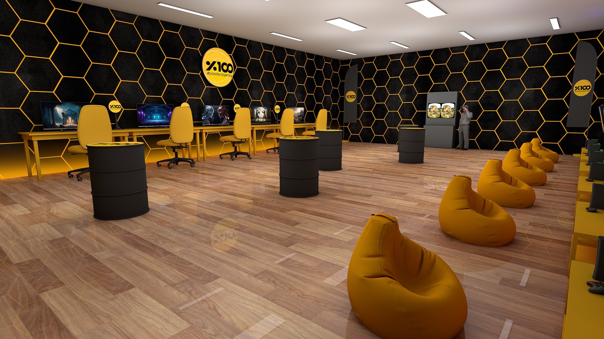 3D Gaming Cafe Model - TurboSquid 2198583