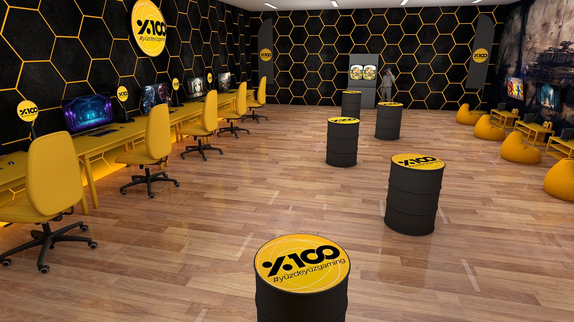 3D Gaming Cafe Model - TurboSquid 2198583