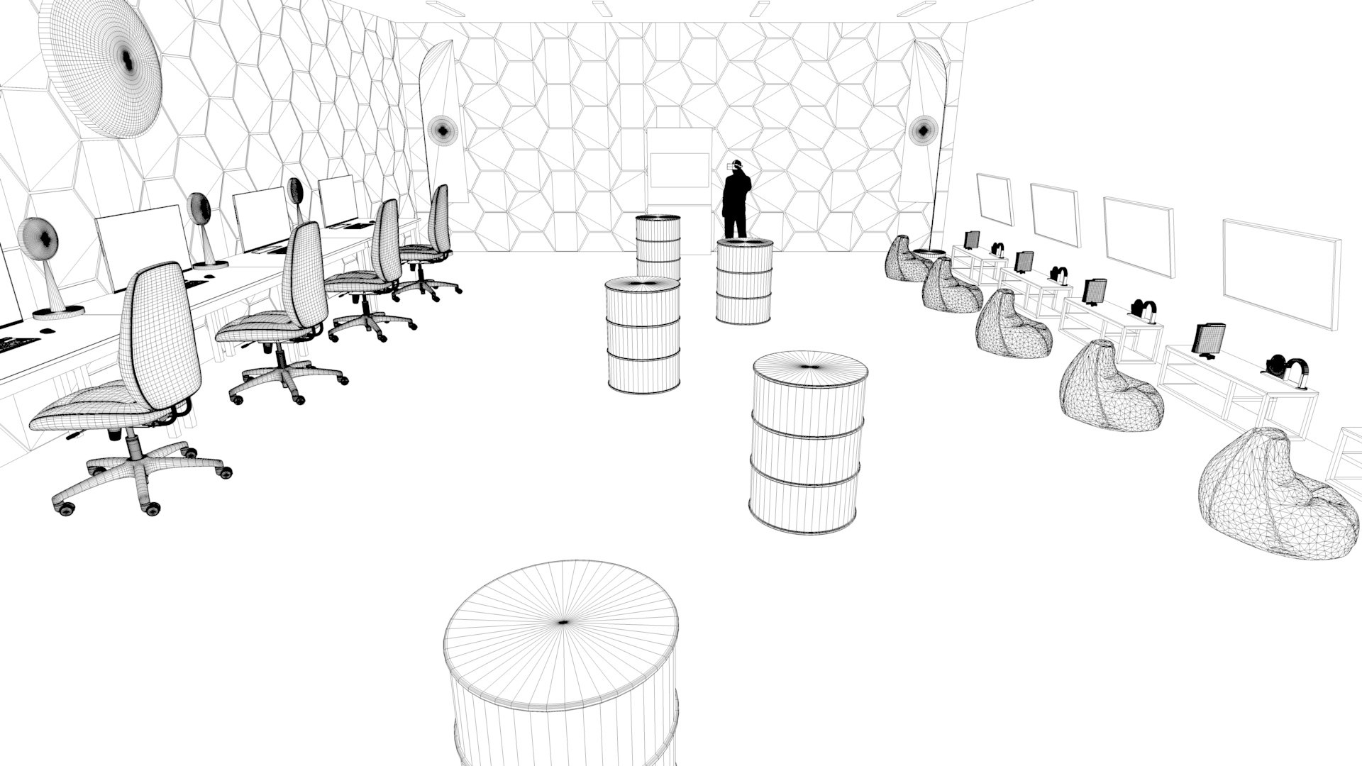 3D Gaming Cafe Model - TurboSquid 2198583