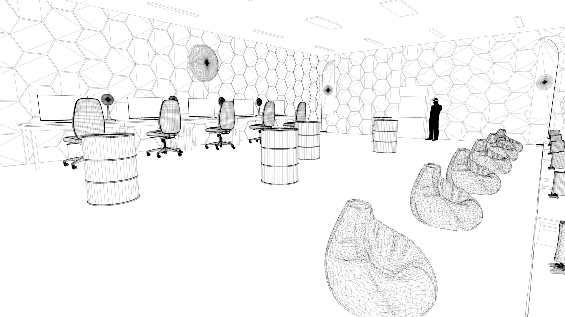 3D Gaming Cafe Model - TurboSquid 2198583