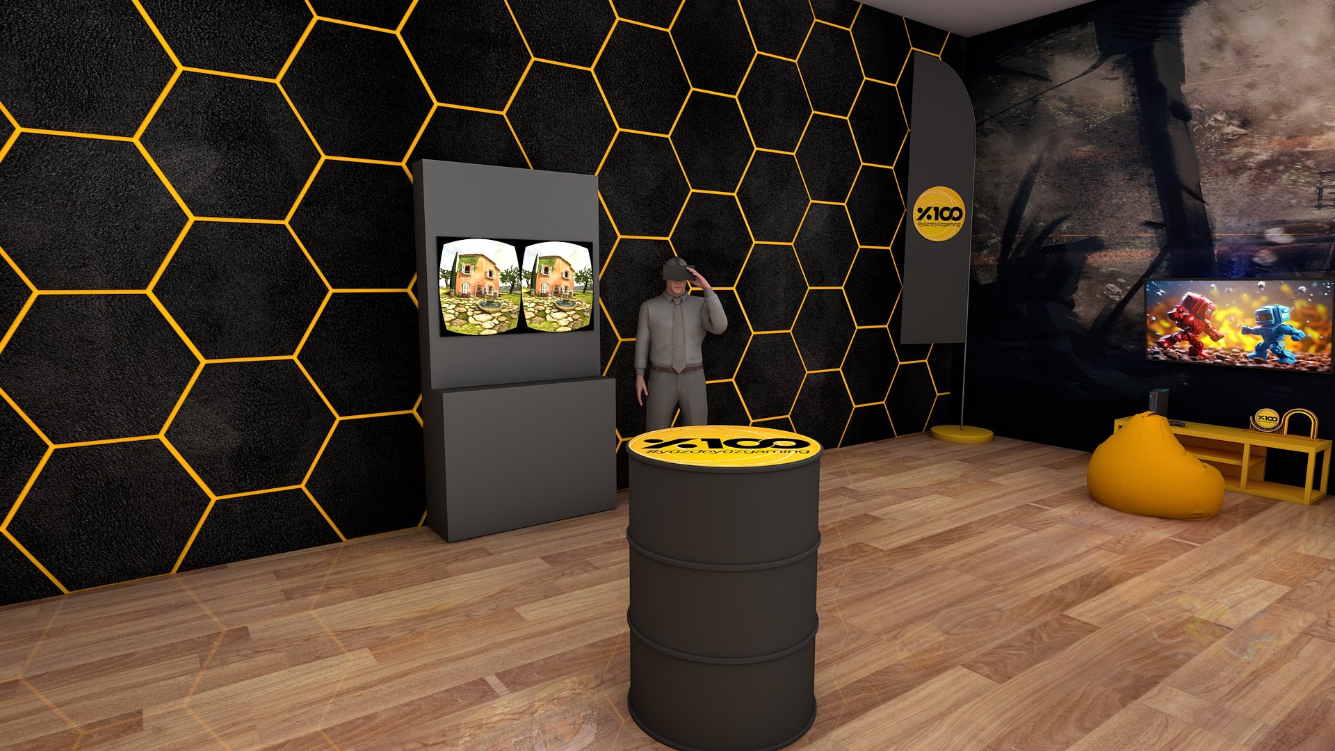 3D Gaming Cafe Model - TurboSquid 2198583