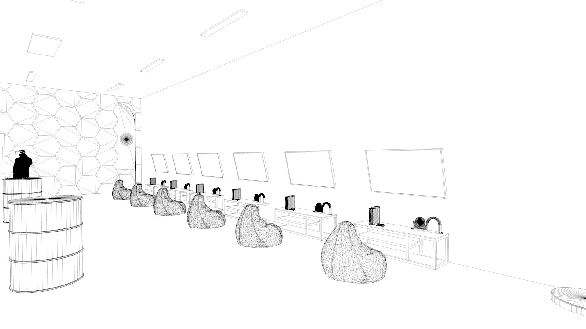 3D Gaming Cafe Model - TurboSquid 2198583