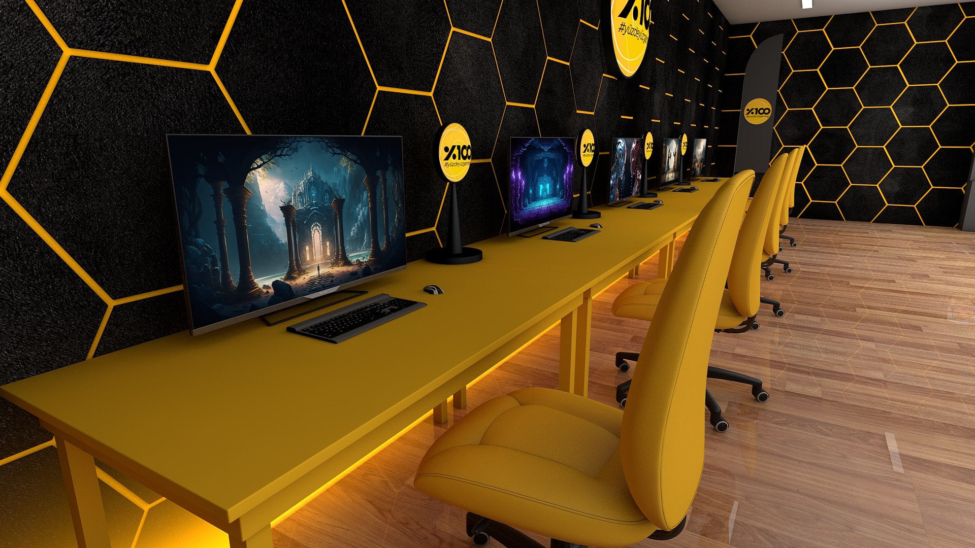 3D Gaming Cafe Model - TurboSquid 2198583