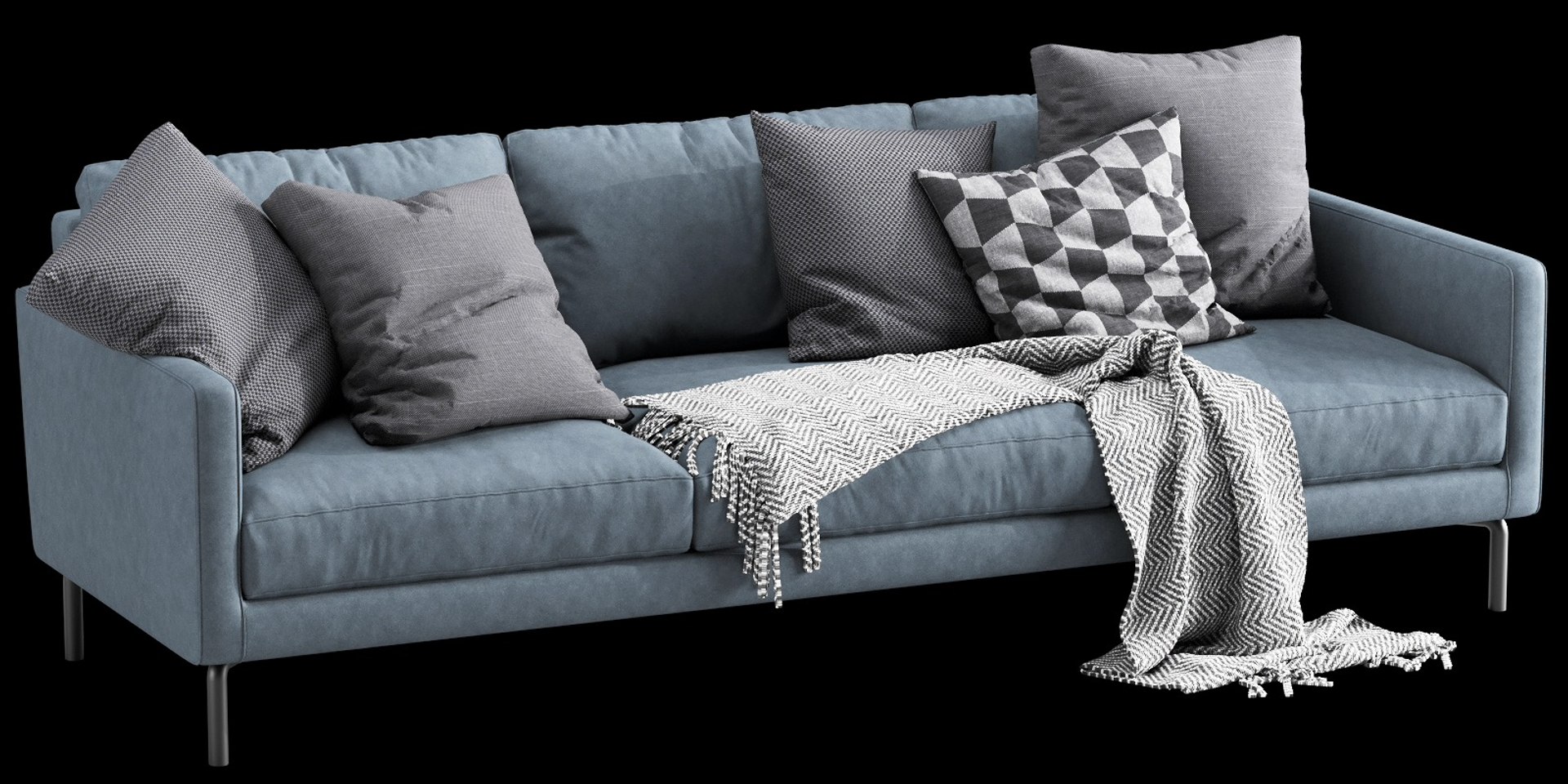 3D Model Interface Luca 3 Seater - TurboSquid 1589301