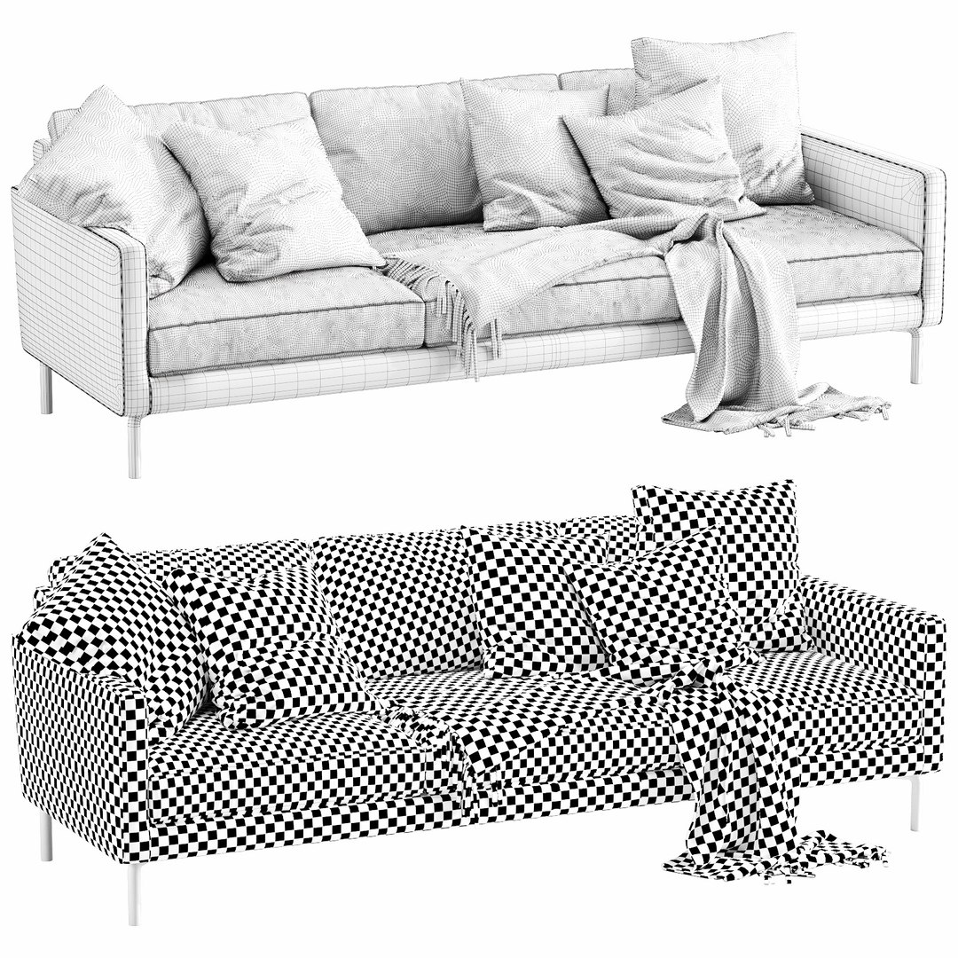 3D Model Interface Luca 3 Seater - TurboSquid 1589301